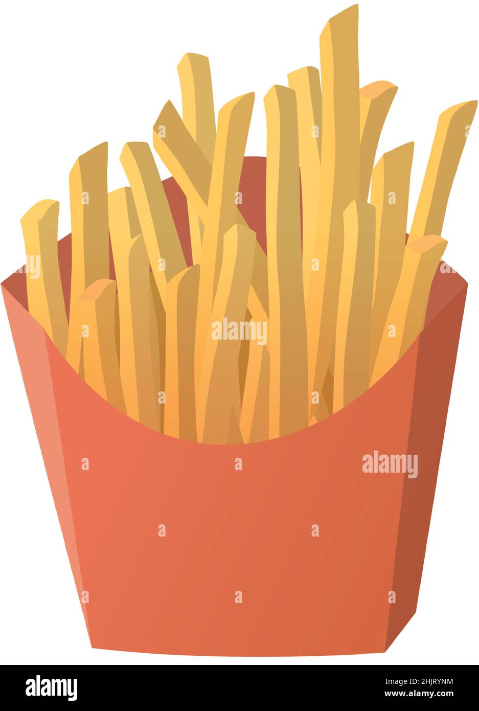 Realistic cooked fresh french fries white background - Vector ...