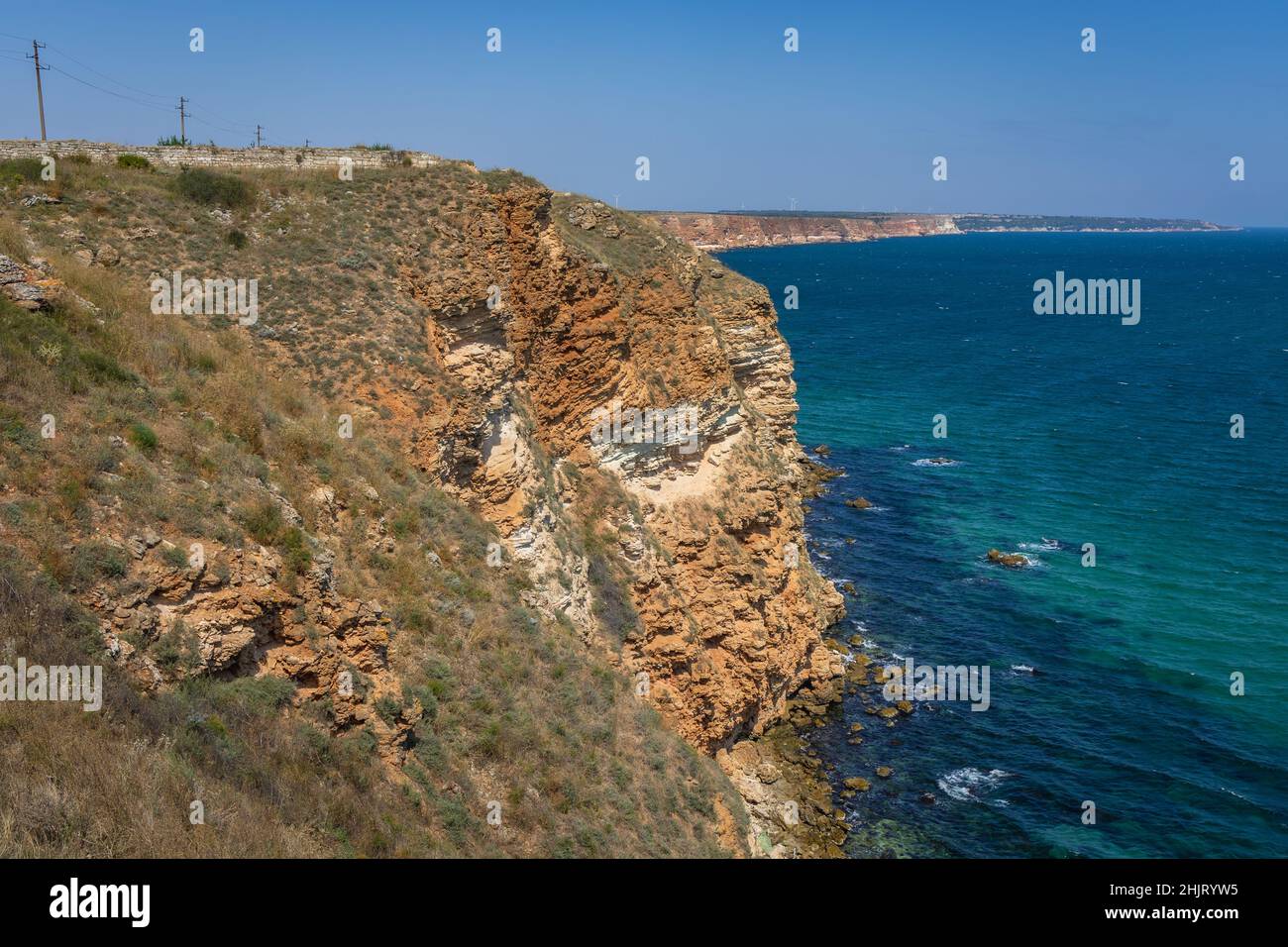 Cliffs of Kaliakra Cape in Southern Dobruja region of the northern ...