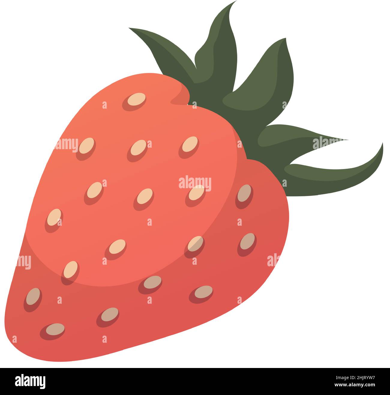Realistic fresh strawberries against white background - Vector ...
