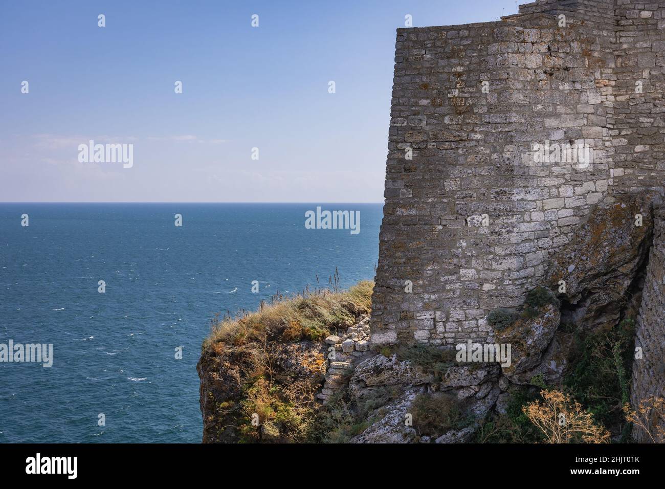 Fortress tower gate on Kaliakra Cape in Southern Dobruja region of the ...