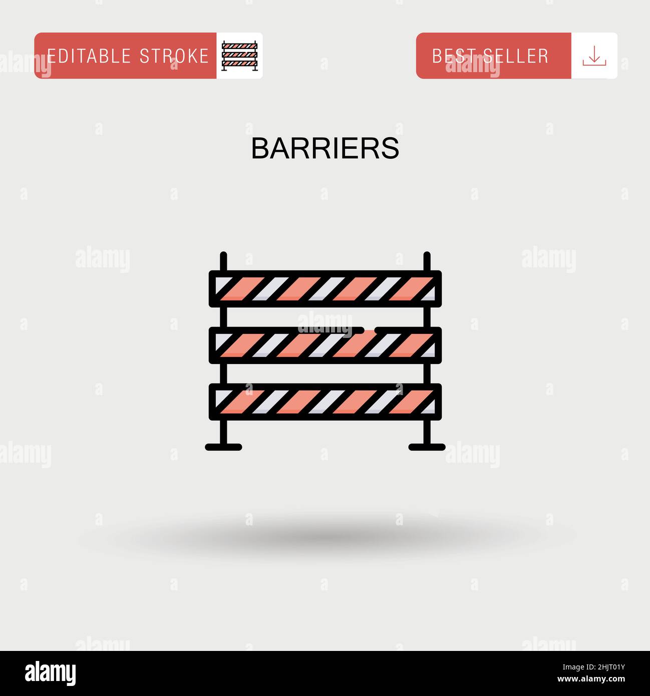 Warning sign barriers Stock Vector Images - Alamy