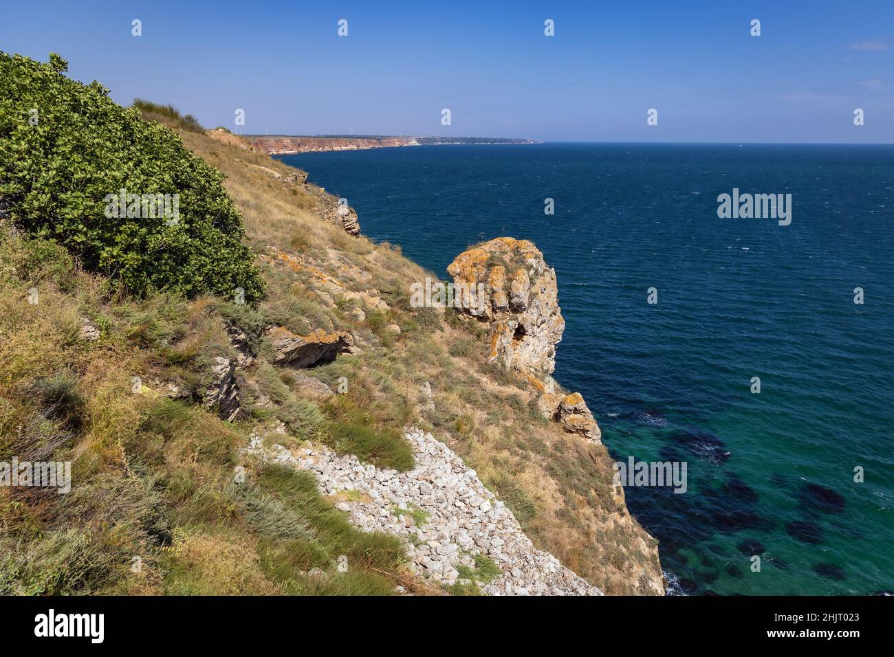 Rocks of Kaliakra Cape in Southern Dobruja region of the northern ...