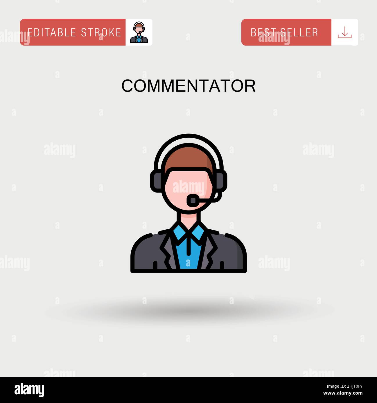 Commentator Stock Vector Images - Alamy