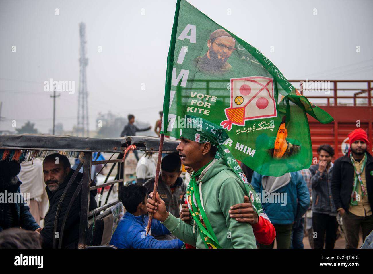 Ghaziabad, India. 31st Jan, 2022. AIMIM (All India Majlis-e-Ittehadul ...