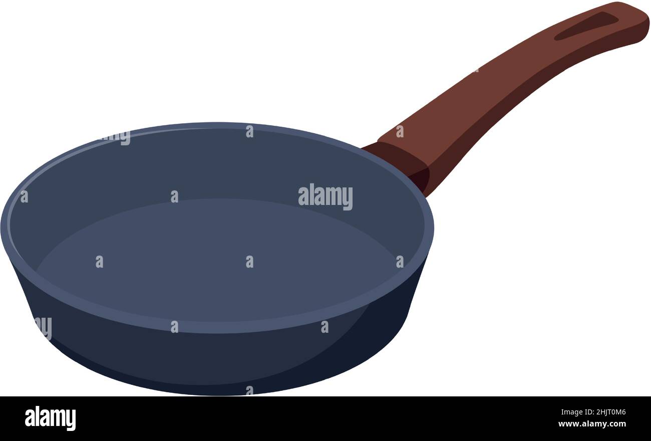 Realistic frying pan on white background - Vector illustration Stock ...