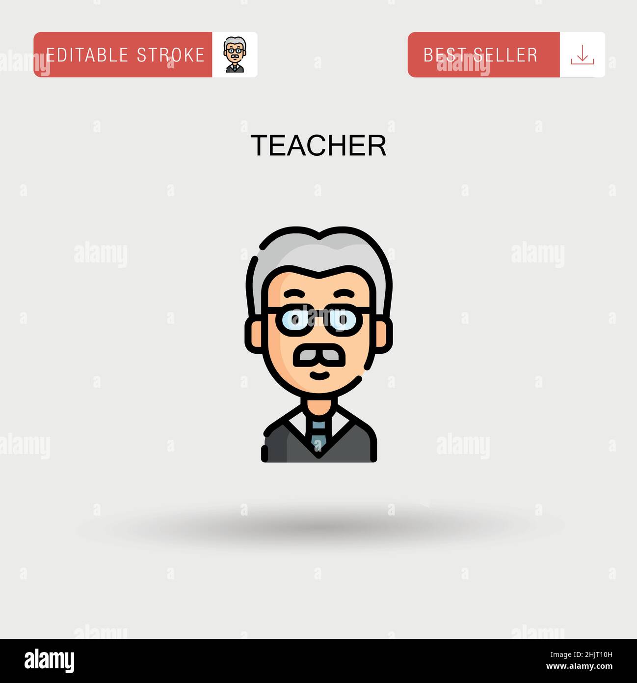 Teacher Simple vector icon Stock Vector Image & Art - Alamy