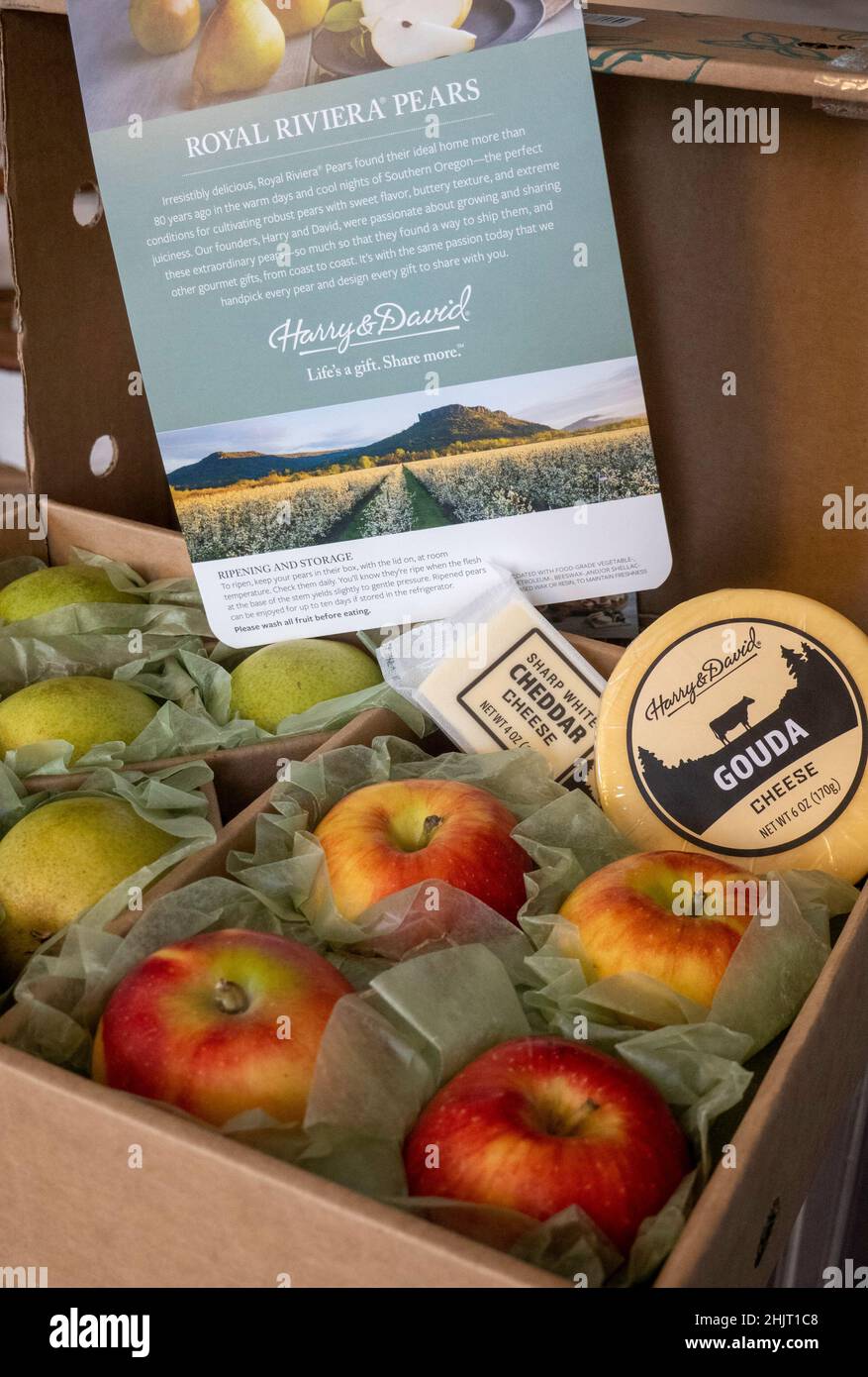 Special Assortment of Harry & David Fruit and Cheese Box, 2022, USA ...