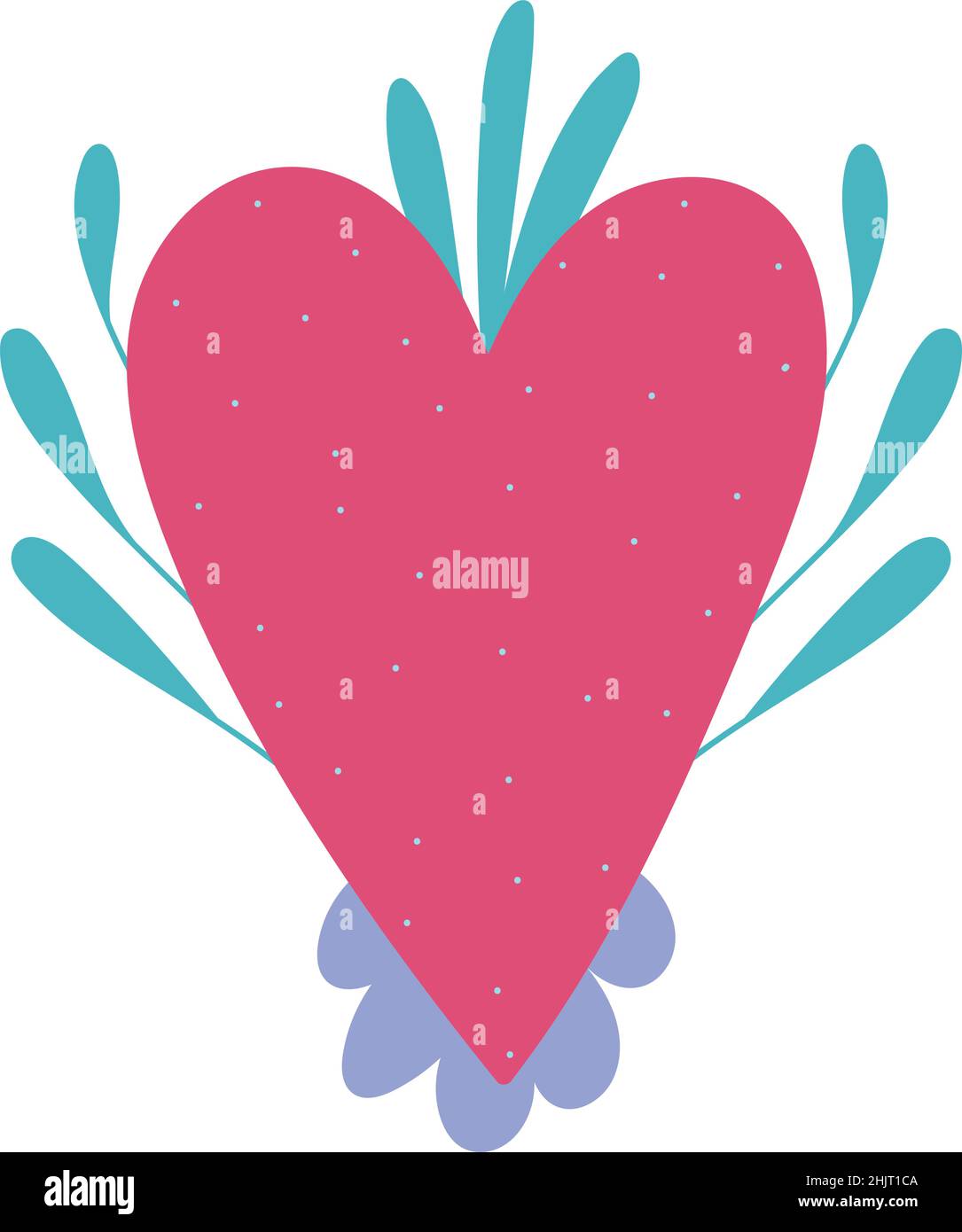 heart floral cartoon Stock Vector Image & Art - Alamy