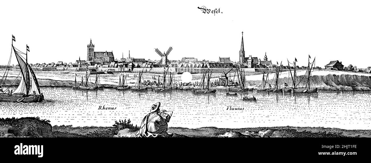 Wesel im Mittelalter, Nordrhein-Westfalen,, Deutschland / Wesel in the ...