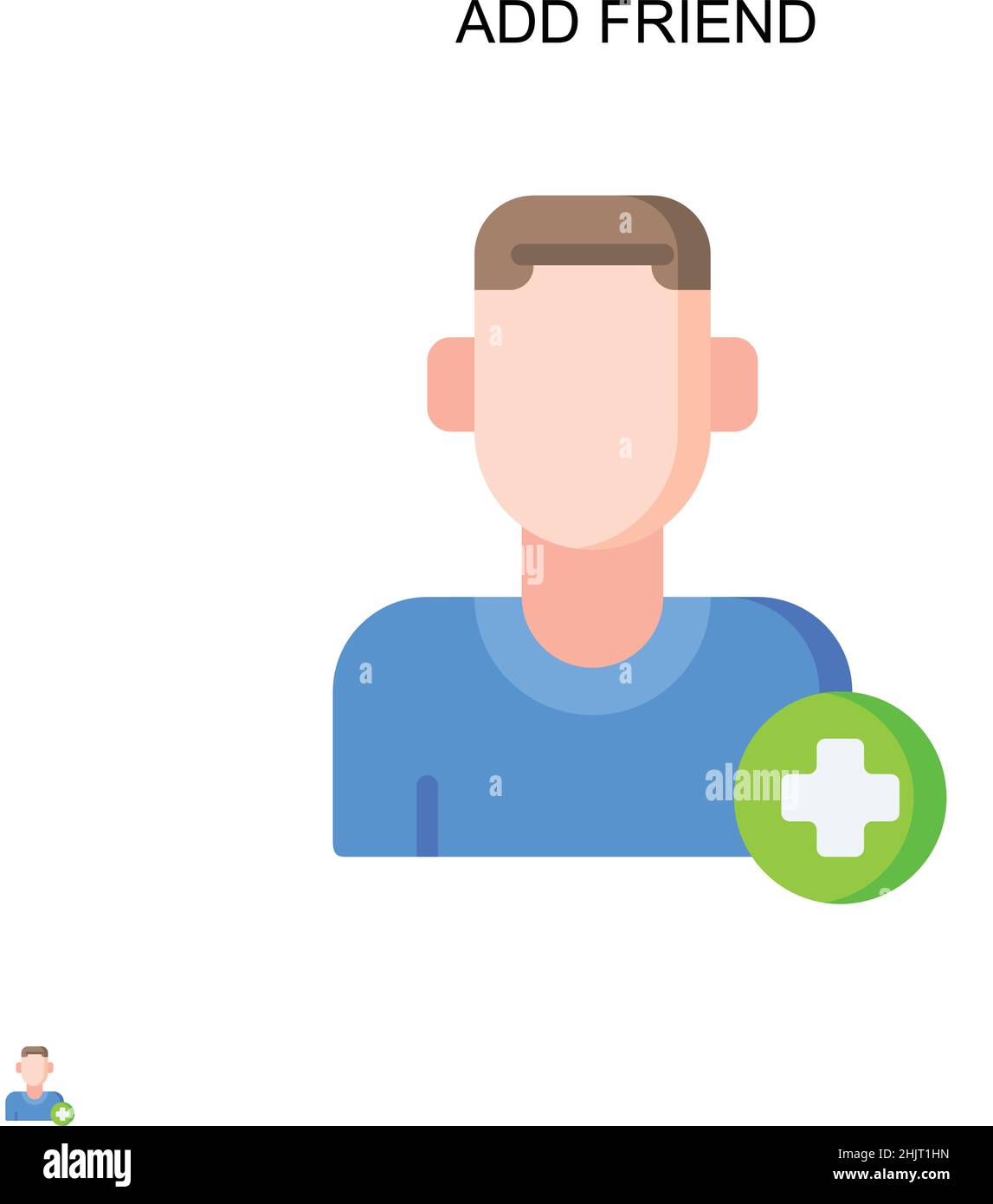 Add friend Simple vector icon. Illustration symbol design template for ...