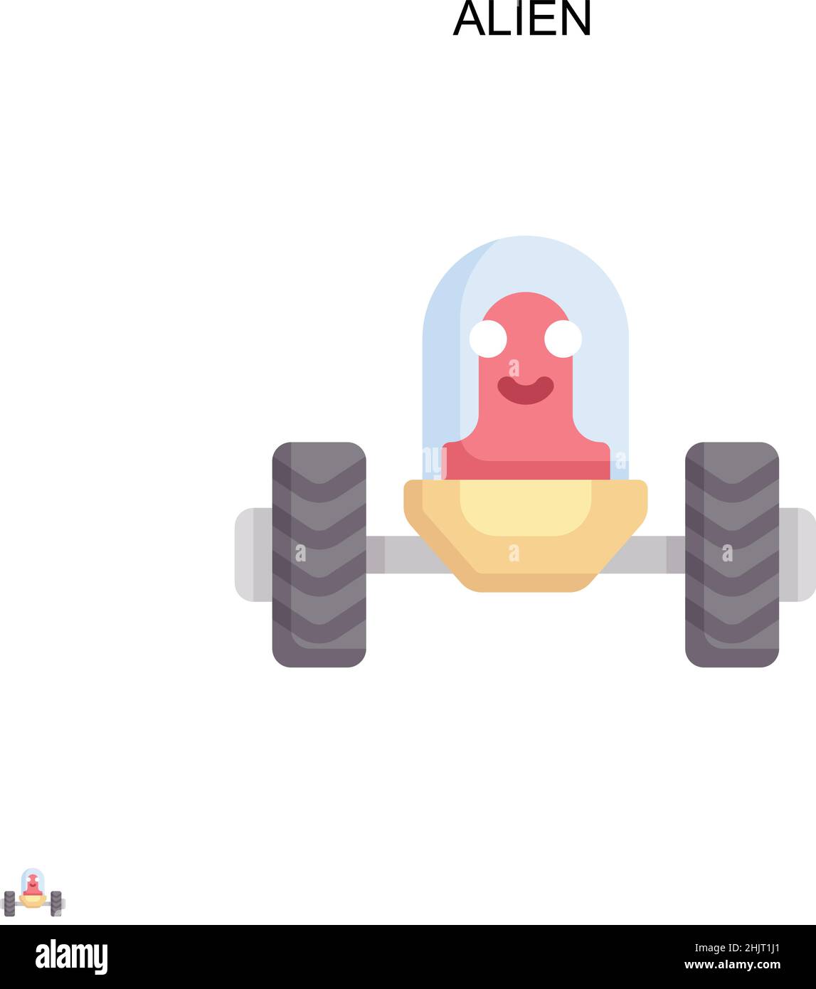 Alien Simple vector icon. Illustration symbol design template for web ...