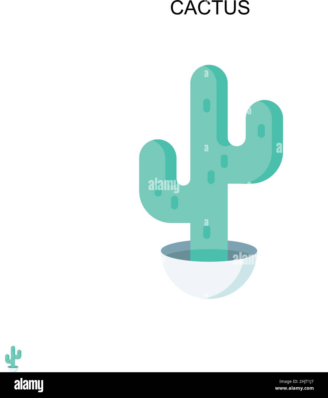 Cactus Simple vector icon. Illustration symbol design template for web ...