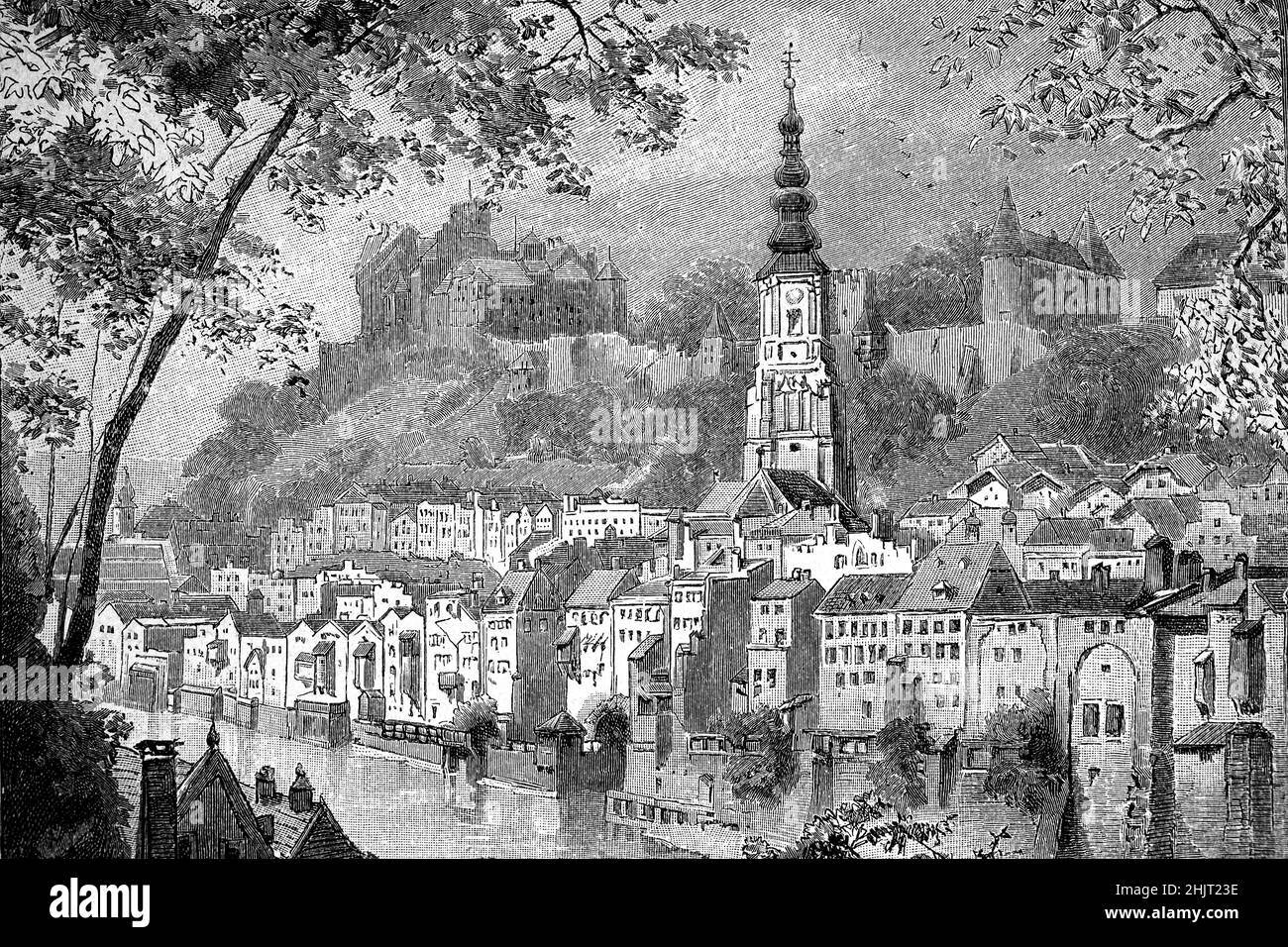Town view upper castle Black and White Stock Photos & Images - Alamy