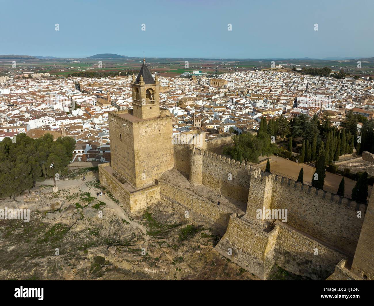 Beautiful citadel from the Muslim period in the town of Antequera ...