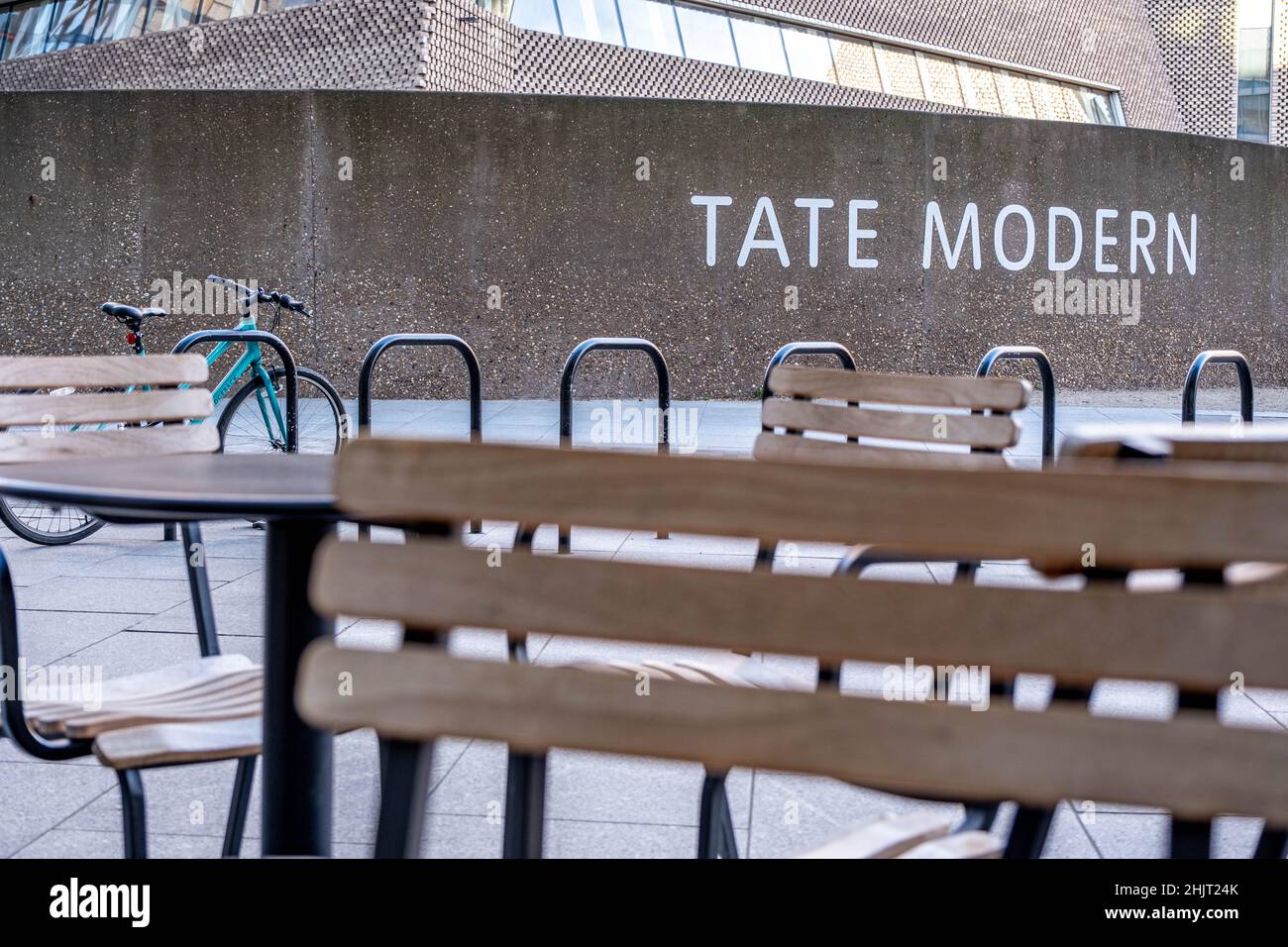 London England UK, 29 January 2022, Tate Modern Sign Painted On Wall ...