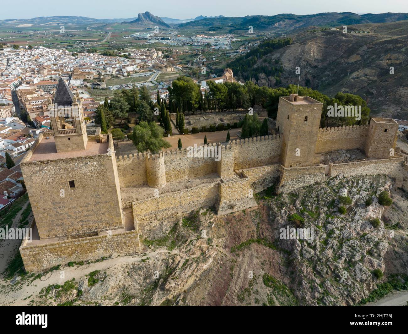 Beautiful citadel from the Muslim period in the town of Antequera ...