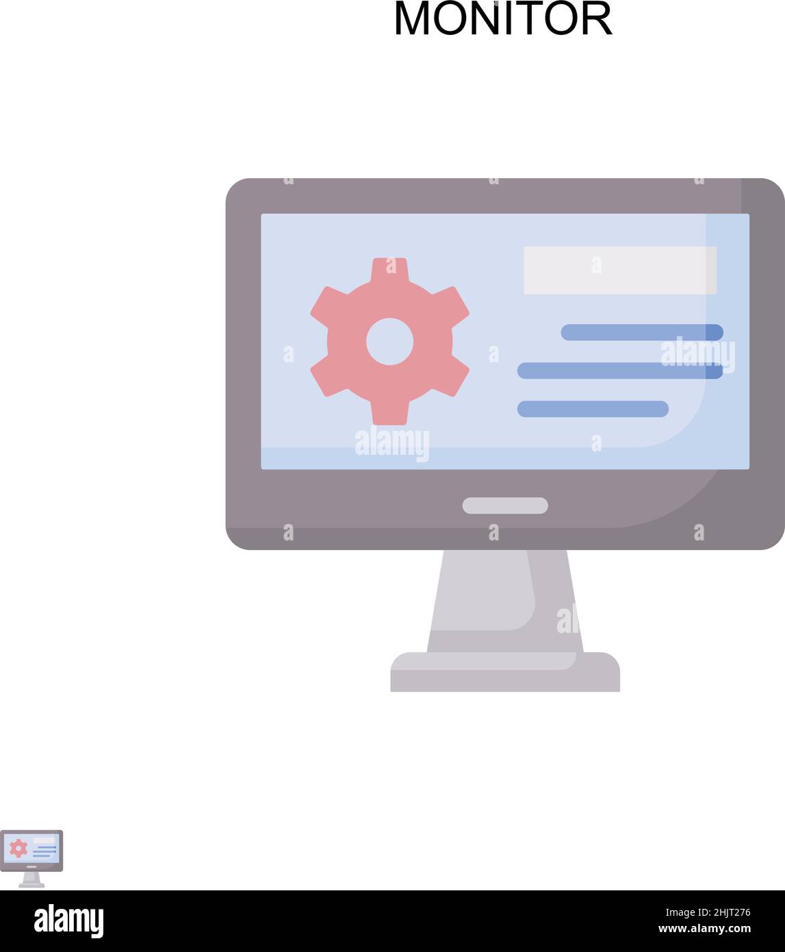 Monitor Simple vector icon. Illustration symbol design template for web ...