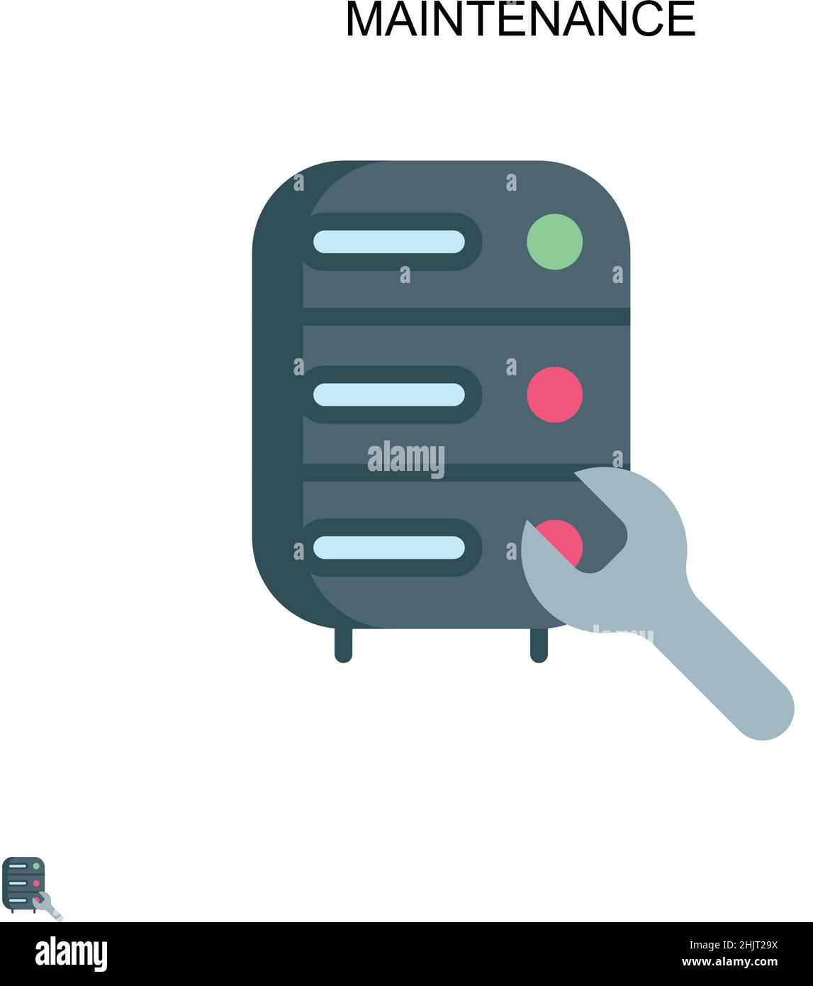 Maintenance Simple vector icon. Illustration symbol design template for ...