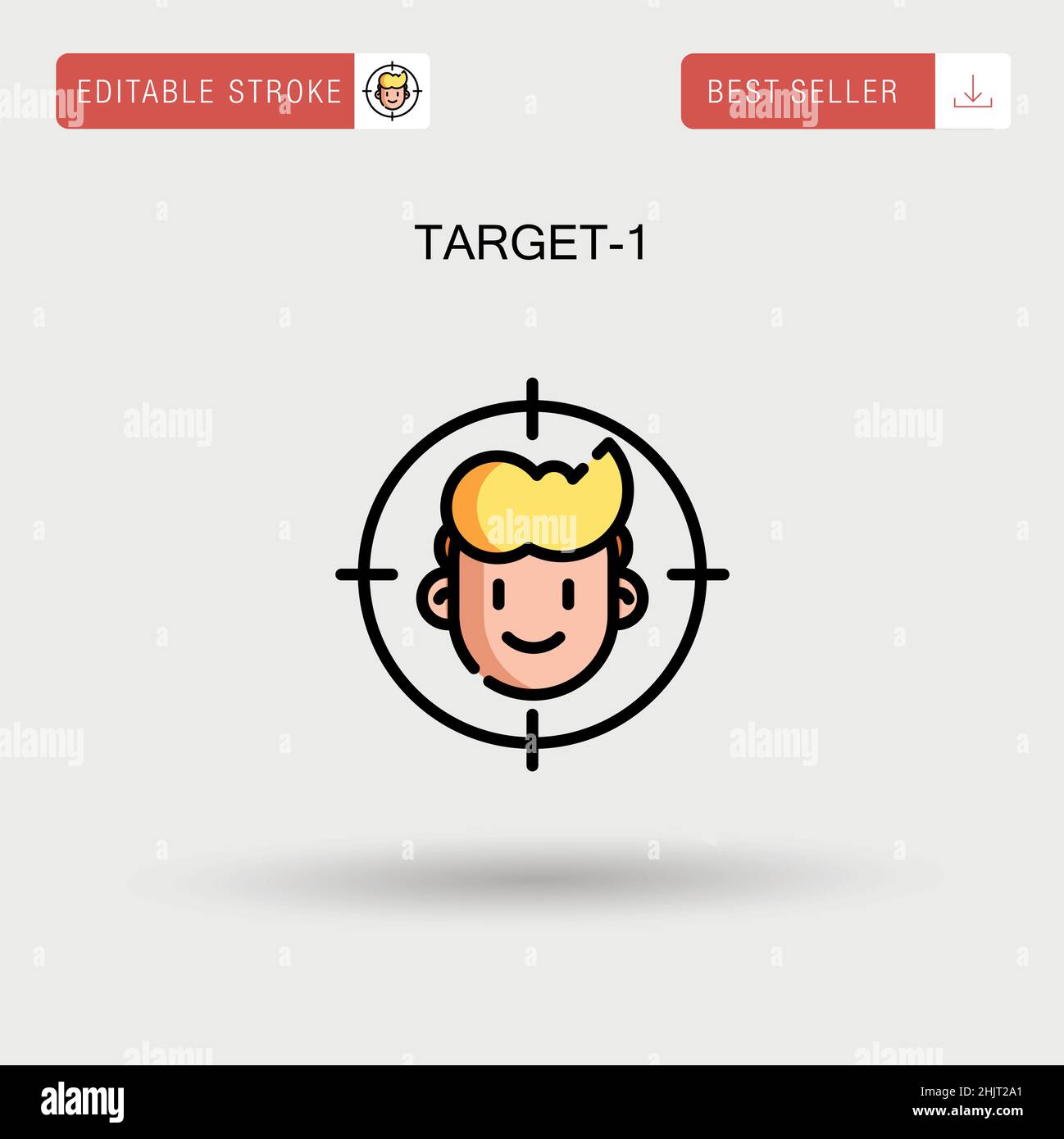 Target-1 Simple vector icon Stock Vector Image & Art - Alamy