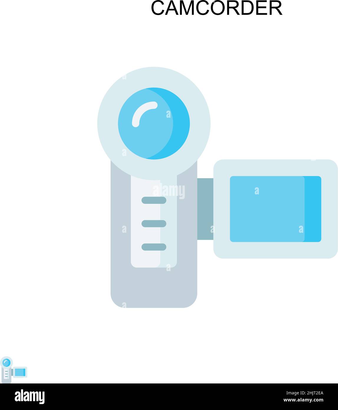 Camcorder Simple vector icon. Illustration symbol design template for ...