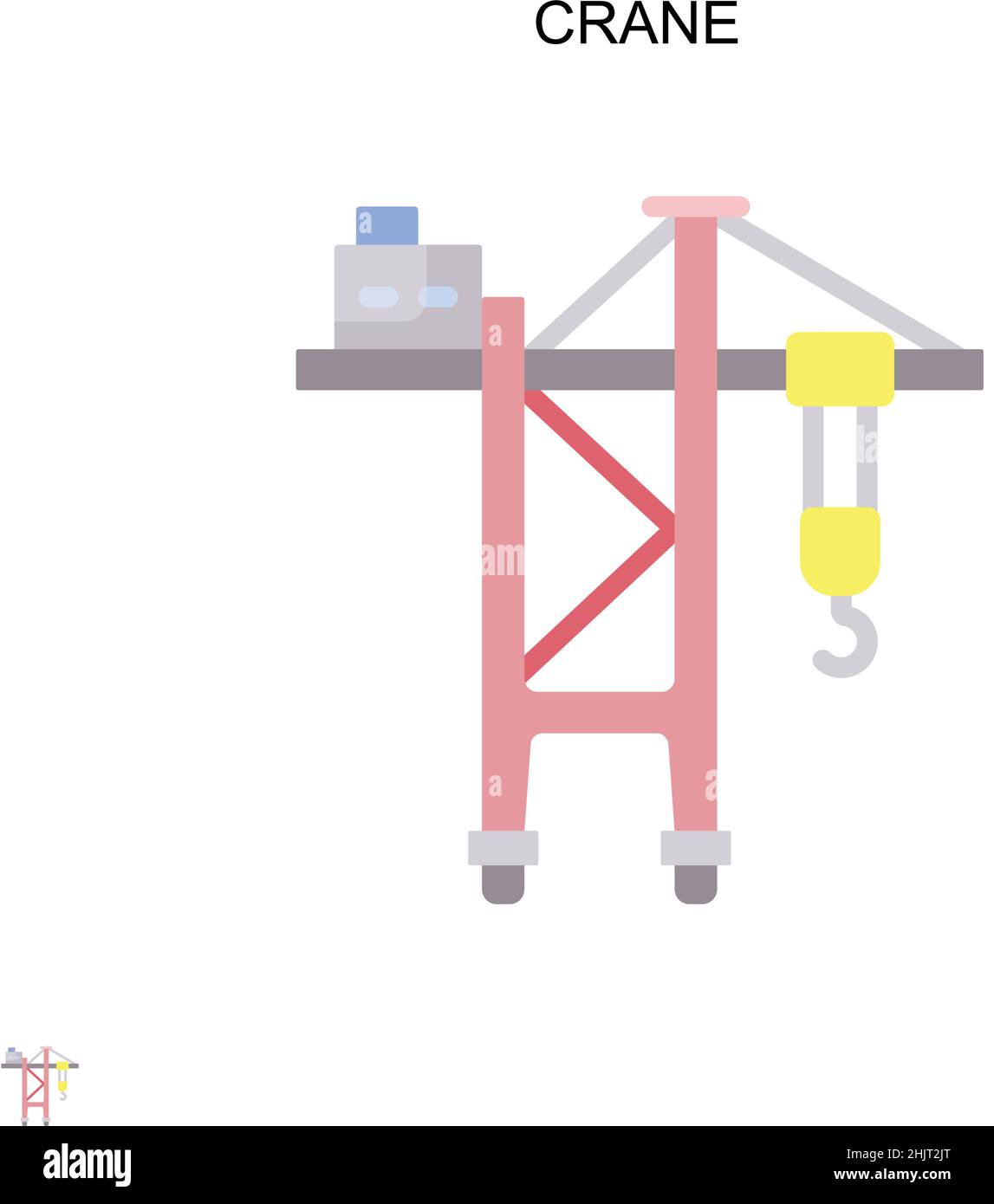 Crane Simple vector icon. Illustration symbol design template for web ...