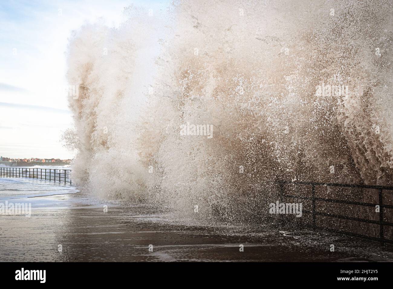 Wild rough storm waves at Whitley Bay, North Tyneside Stock Photo - Alamy