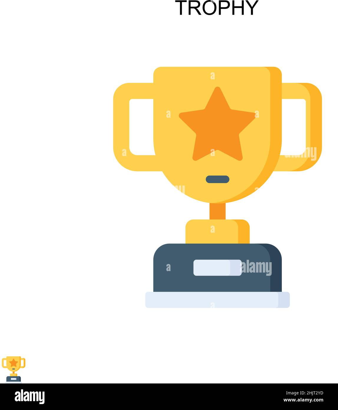 Trophy Simple vector icon. Illustration symbol design template for web ...