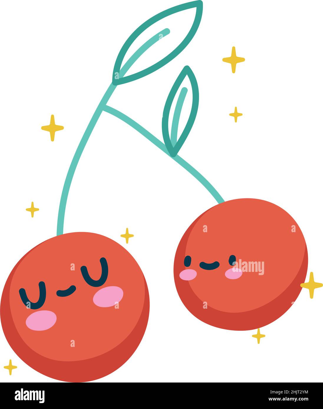 cute cherry icon Stock Vector Image & Art - Alamy