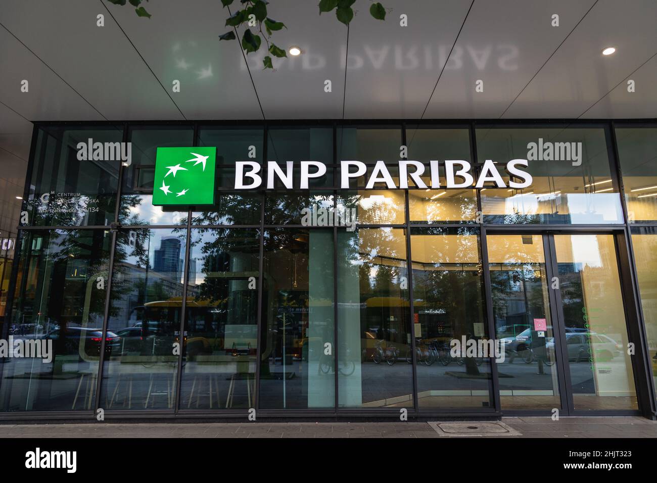 BNP Paribas bank branch in Warsaw, capital of Poland Stock Photo - Alamy