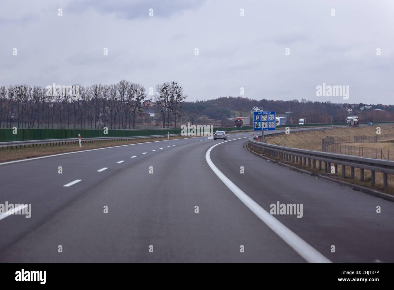 A1 highway officially named Amber Highway in Poland near the Polish ...