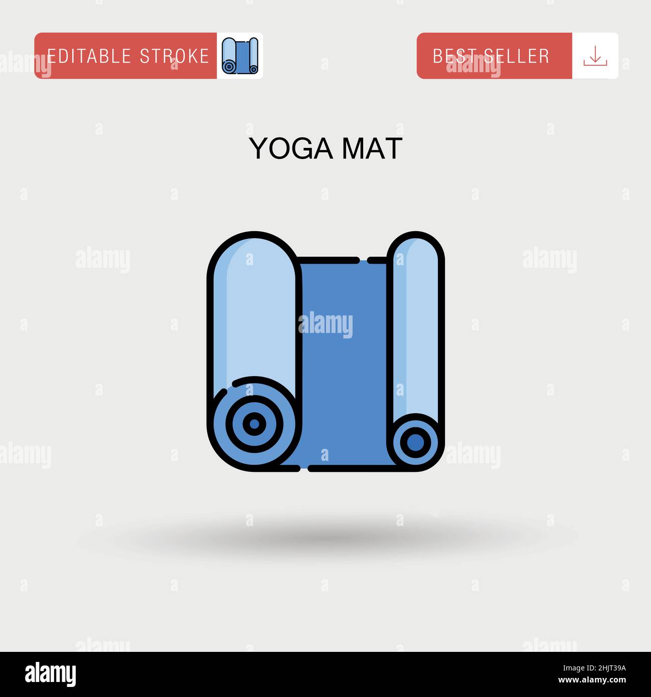 Yoga mat Simple vector icon Stock Vector Image & Art - Alamy