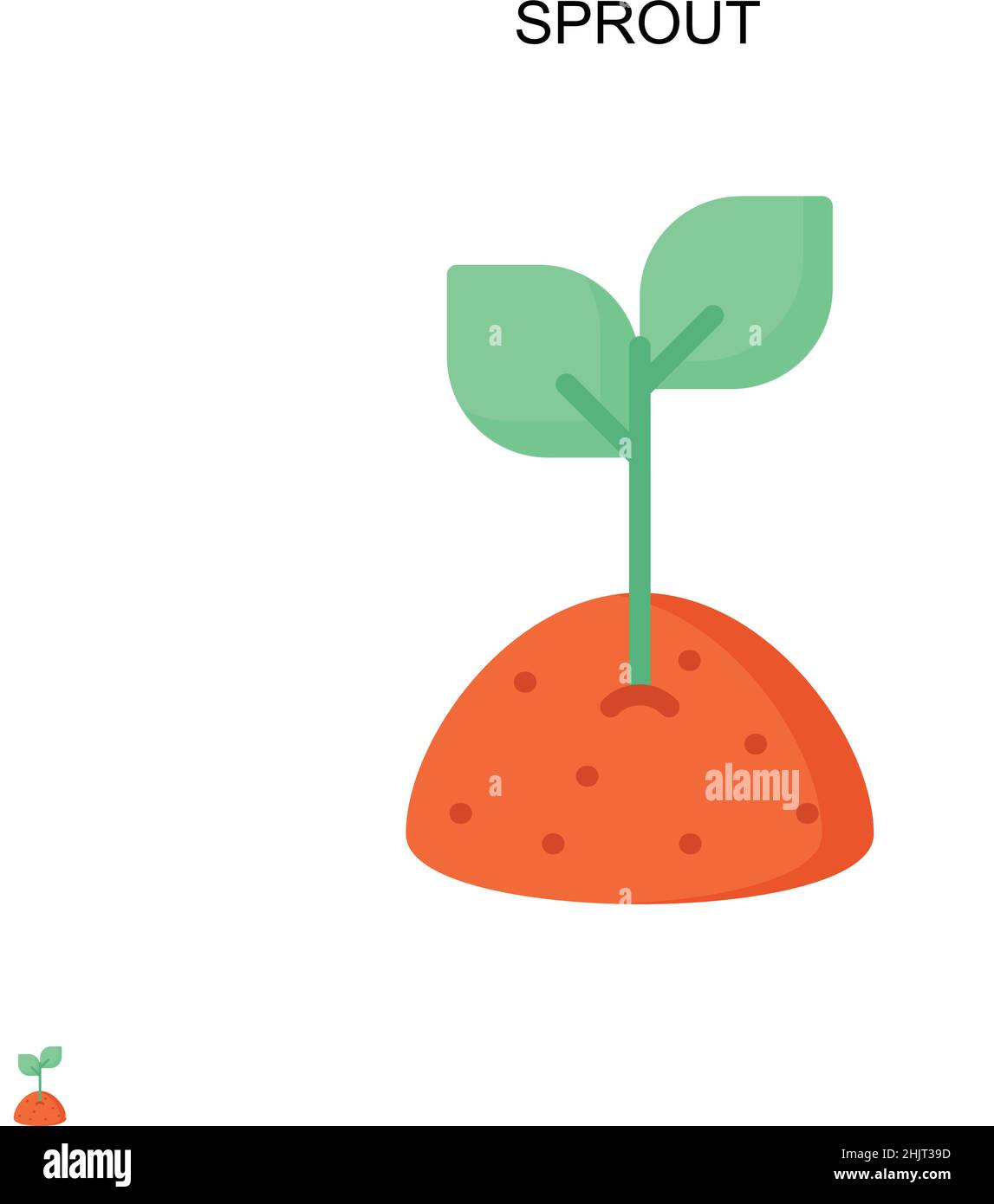 Sprout Simple vector icon. Illustration symbol design template for web ...