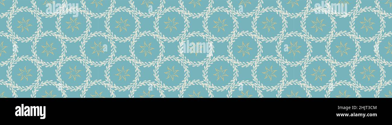Gender neutral foliage seamless vector border. Simple whimsical ...