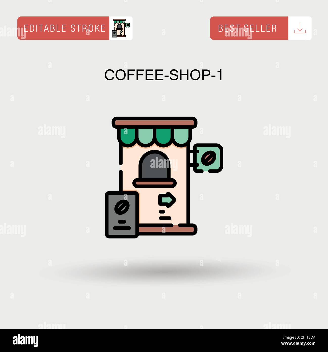Coffee-shop-1 Simple vector icon Stock Vector Image & Art - Alamy