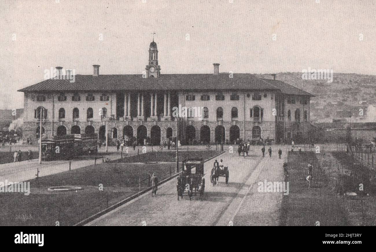 Railway Station at Pretoria, Capital of the Transvaal. South Africa ...