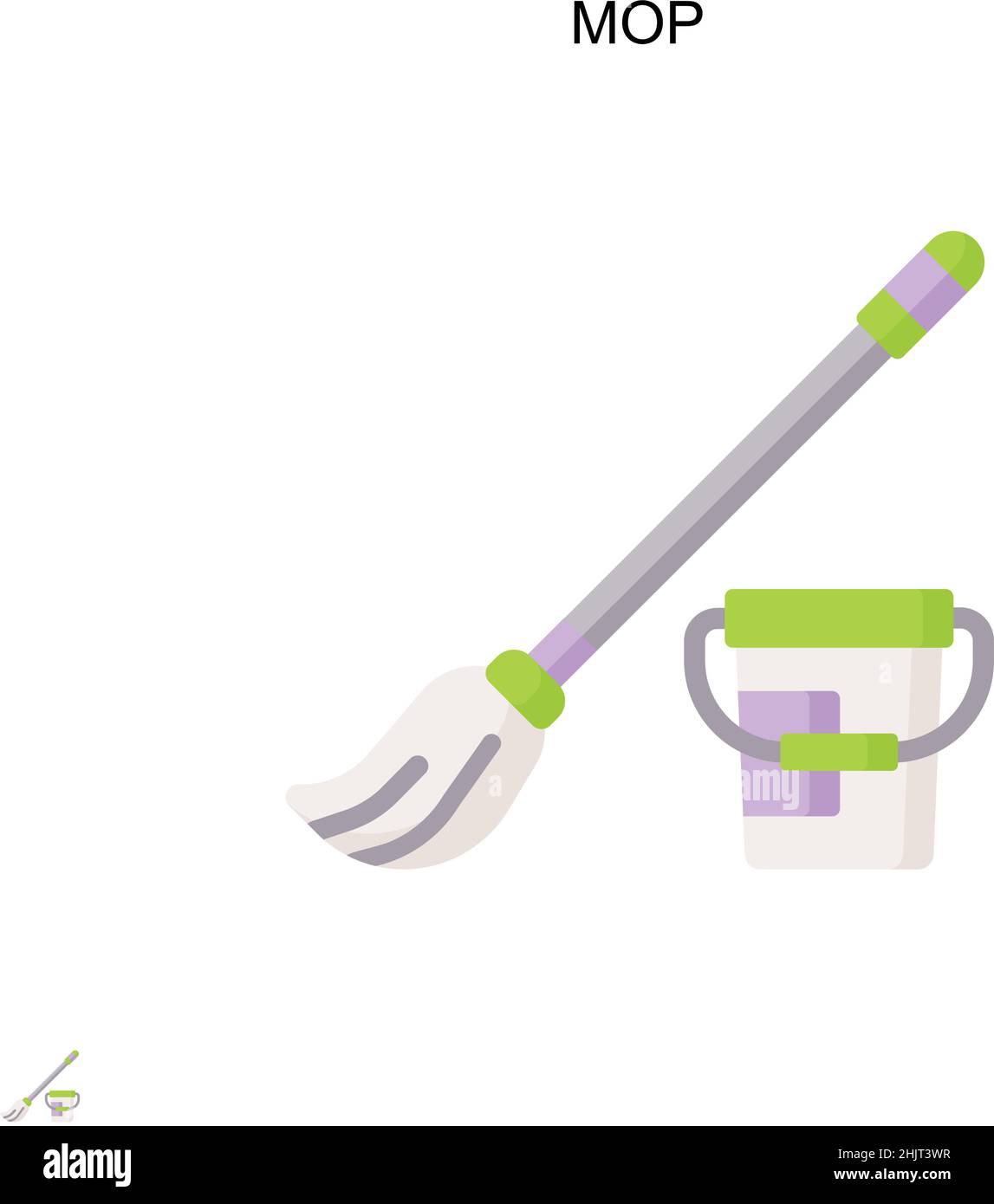 Mop Simple vector icon. Illustration symbol design template for web ...