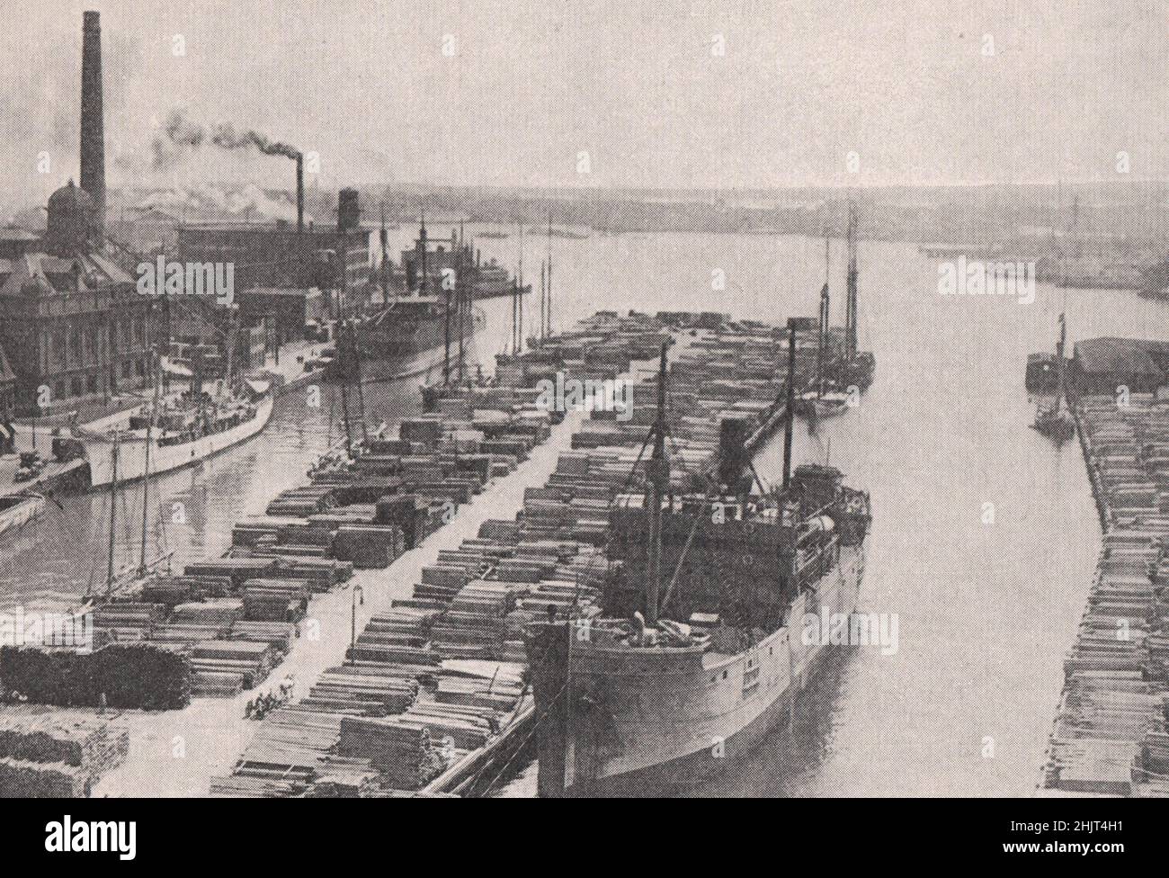 Lumber Docks at Maryland's Great Seaport of Baltimore. United States ...