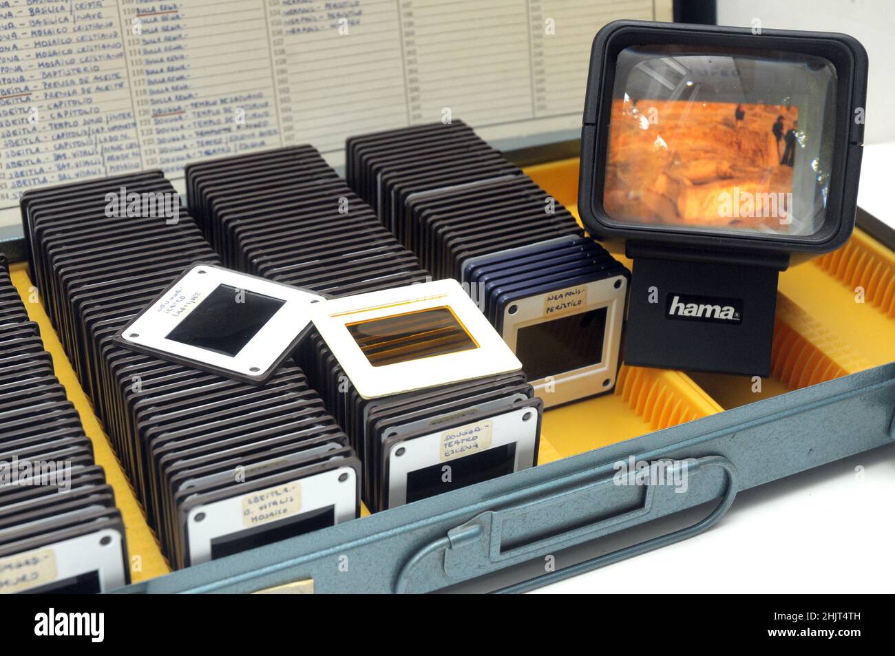 vintage object, slide case Stock Photo - Alamy