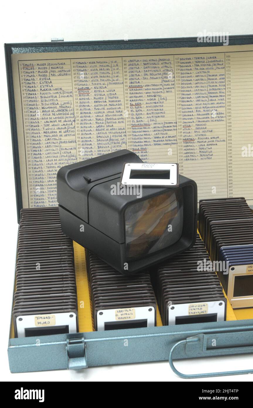 vintage object, slide case Stock Photo - Alamy