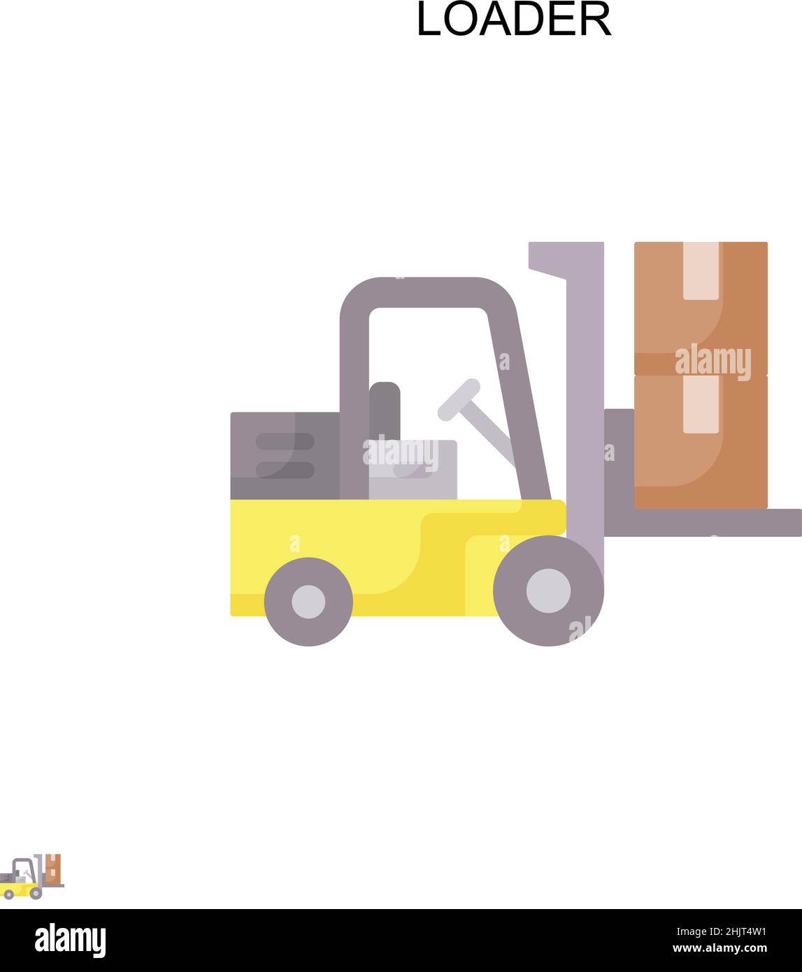 Loader Simple vector icon. Illustration symbol design template for web ...
