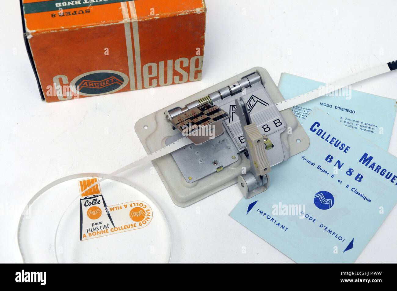 vintage object, film cutting machine Stock Photo - Alamy