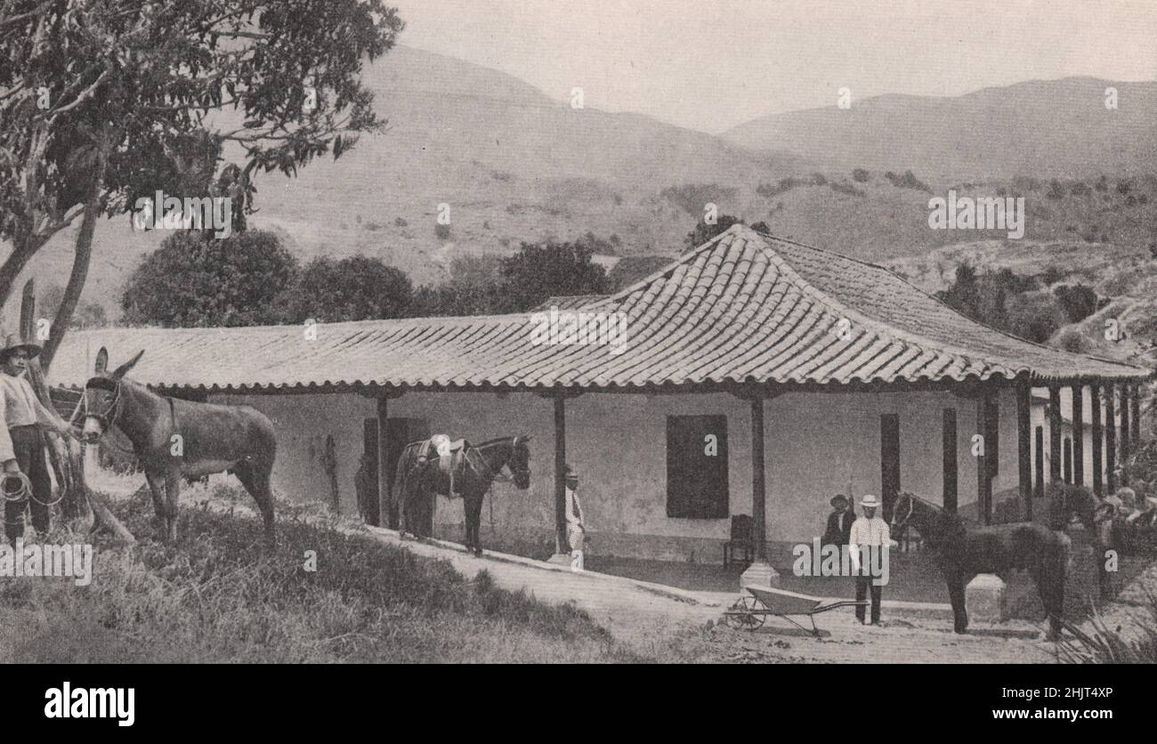 Typical Ranch in the rugged hilly region of Tachira, a Western State of ...