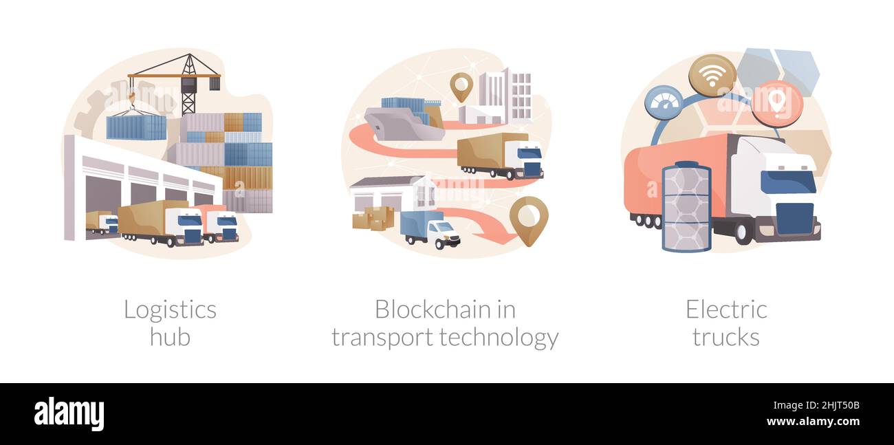 Global logistics center abstract concept vector illustrations Stock ...