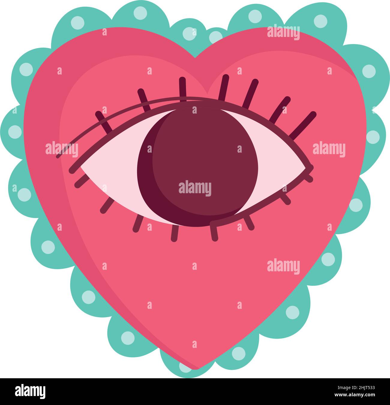 eye inside heart Stock Vector Image & Art - Alamy