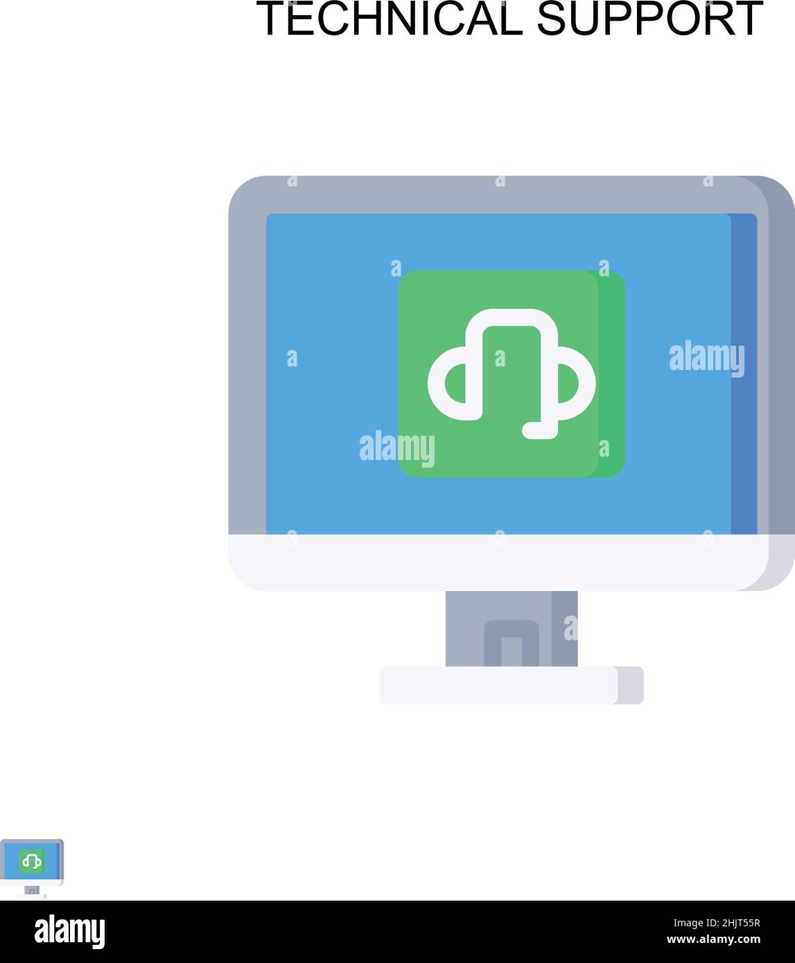 Technical Support Simple vector icon. Illustration symbol design ...