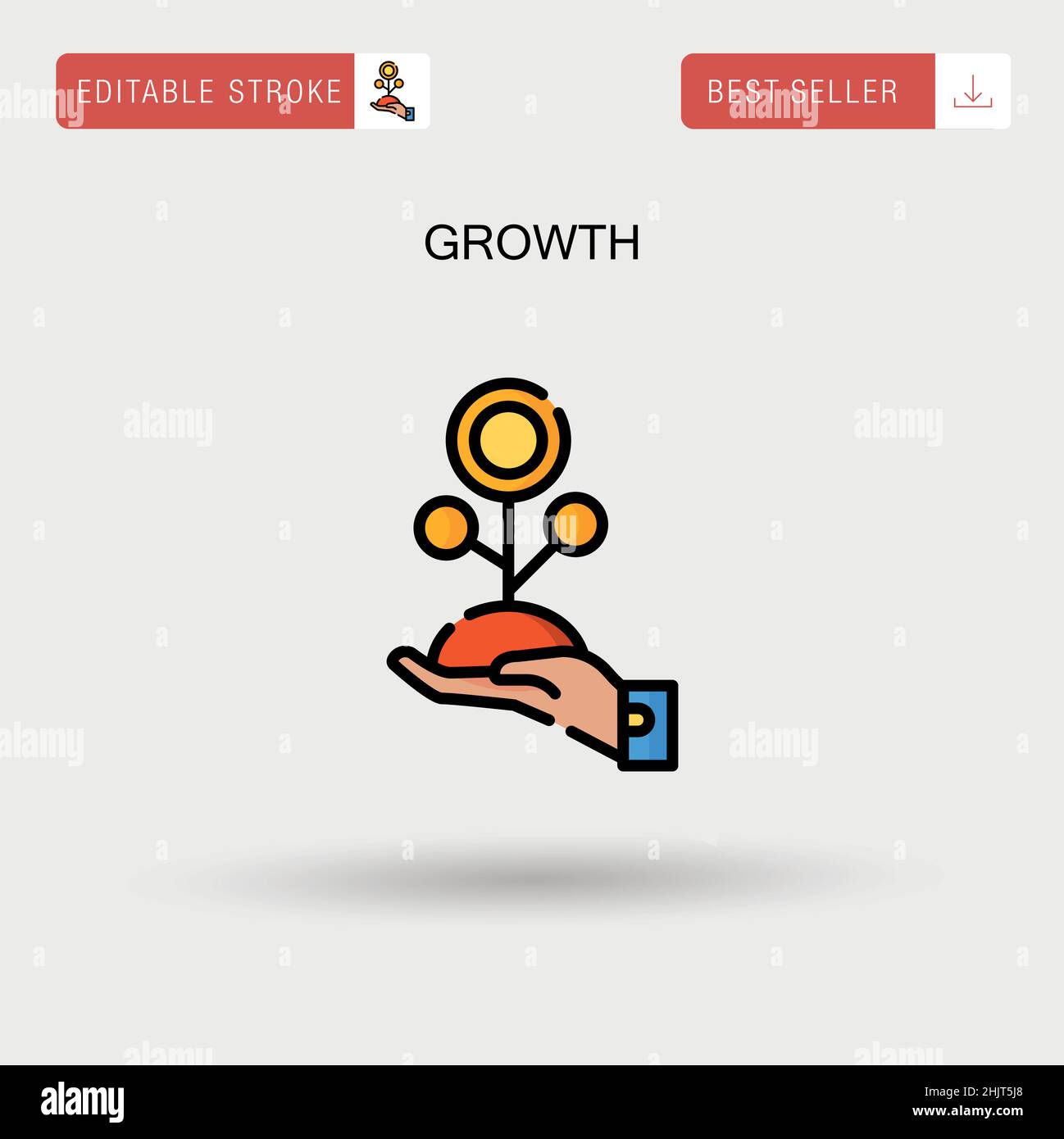 Growth Simple vector icon Stock Vector Image & Art - Alamy