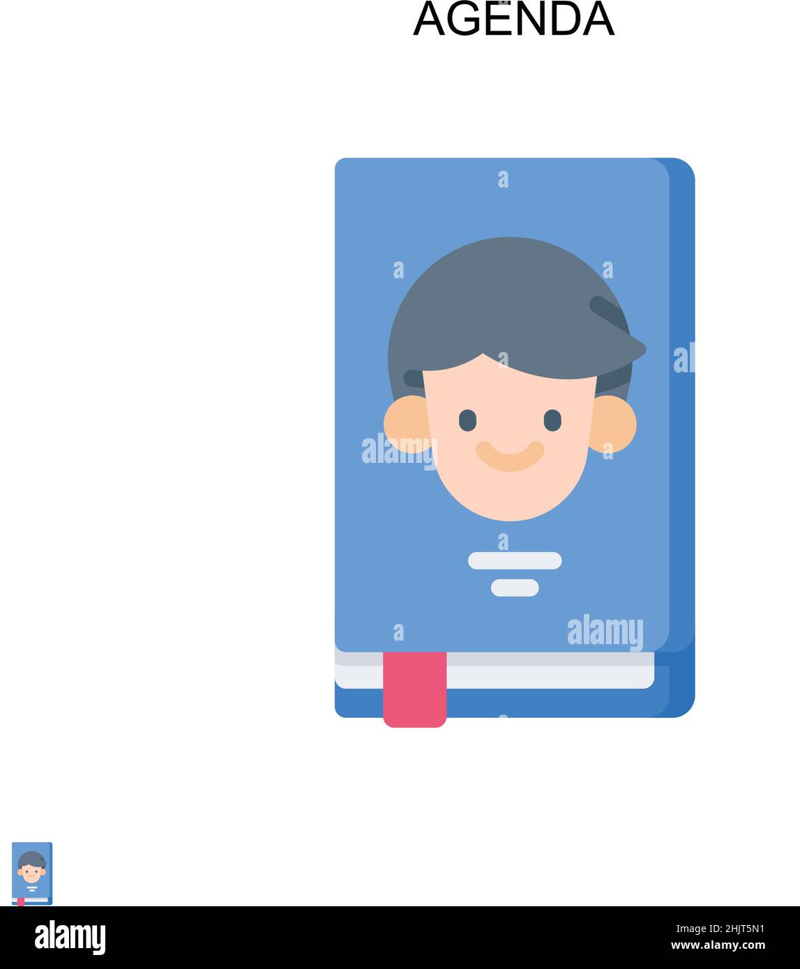 Agenda Simple vector icon. Illustration symbol design template for web ...