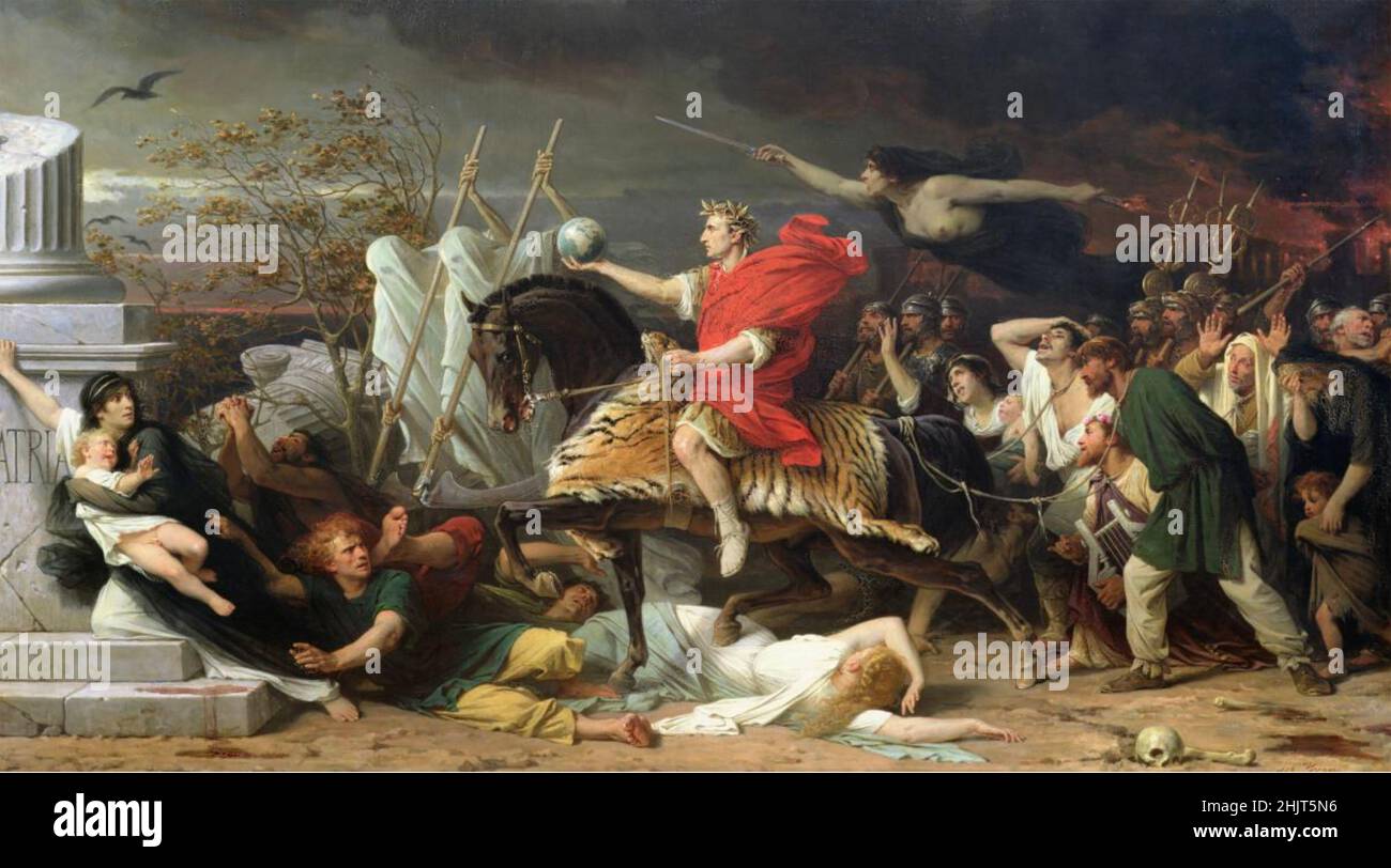 ADOLPHE YVON (1817-1893) French painter, His Caesar Crossing the ...