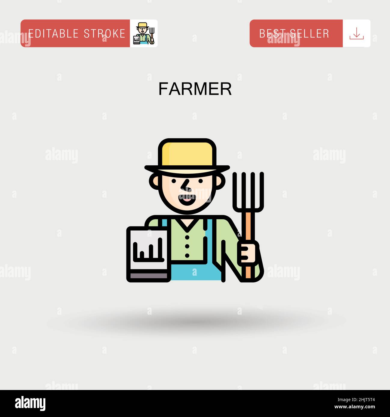 Farmer Simple vector icon Stock Vector Image & Art - Alamy