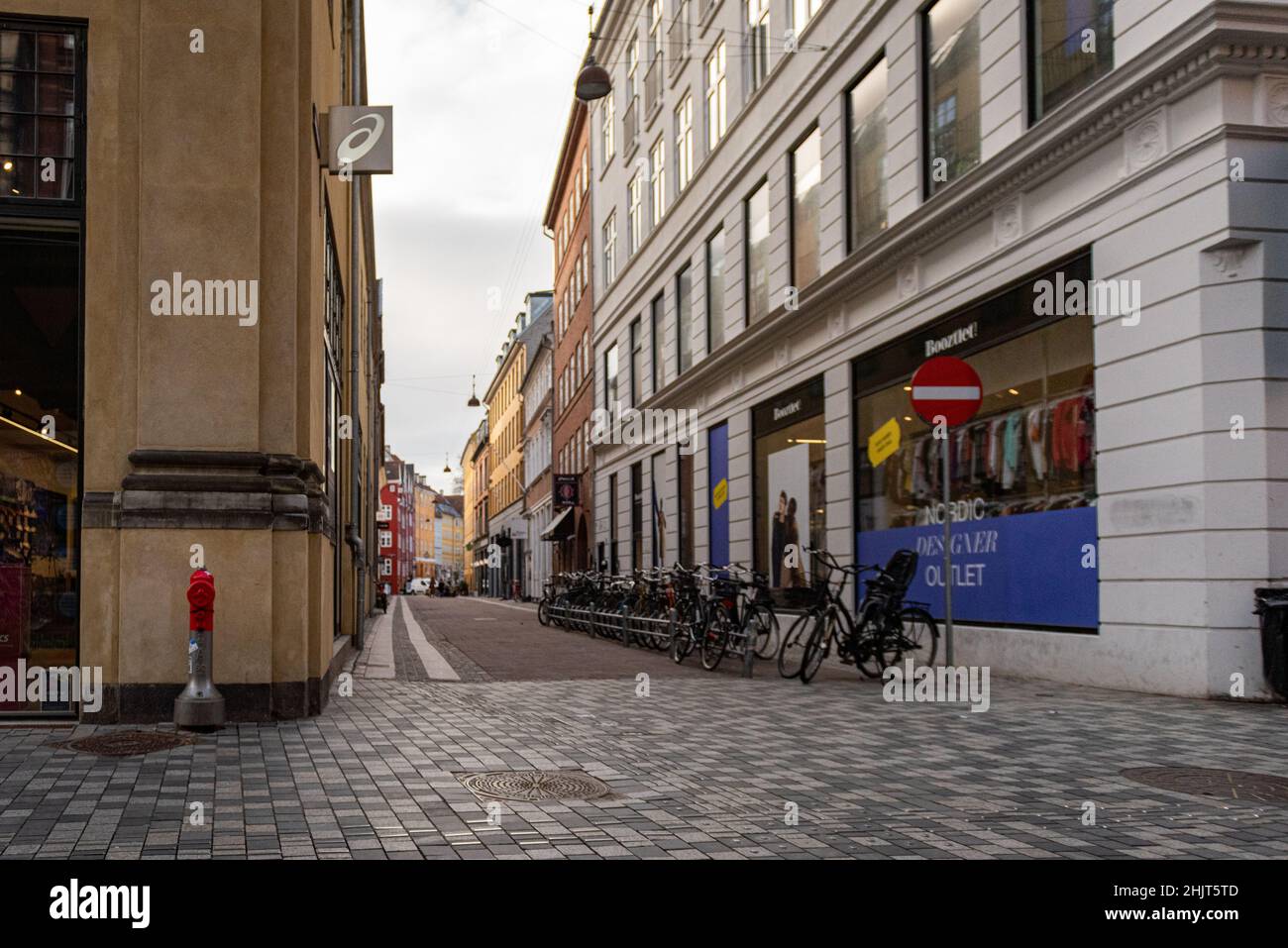 Pedestrians walk the streets in Copenhagen Denmark Stock Photo - Alamy